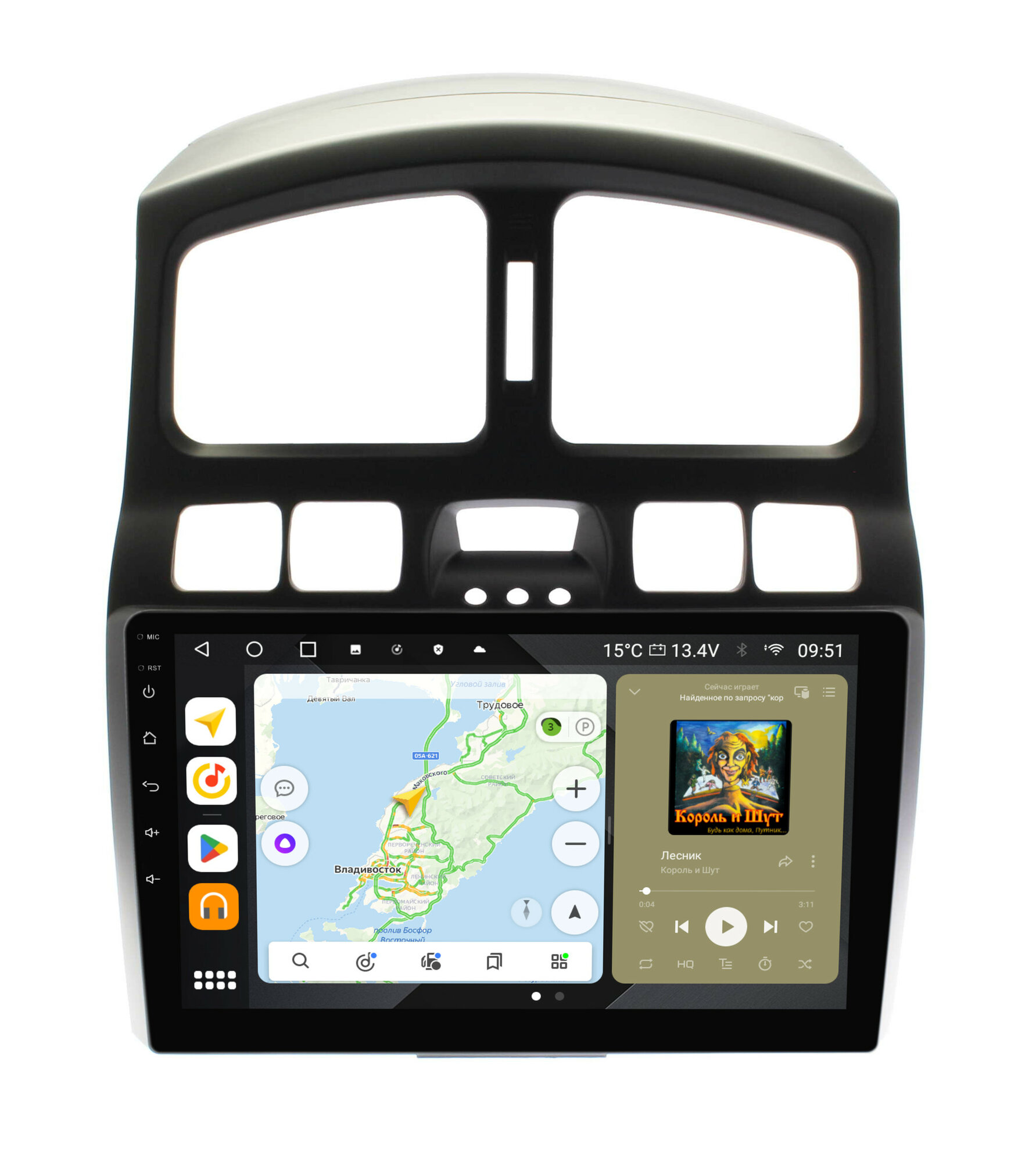 Штатная магнитола Hyundai Santa Fe 2000 - 2012 Wide Media MT90125QU-4/64