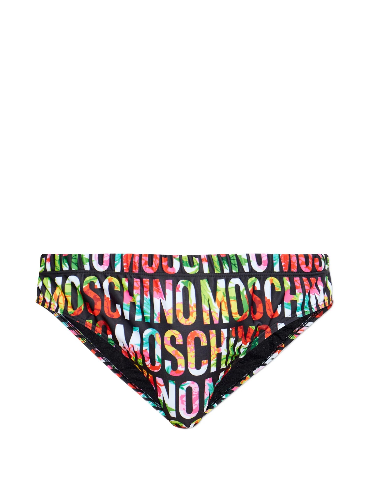 Плавки Logo-print floral-pattern swim briefs