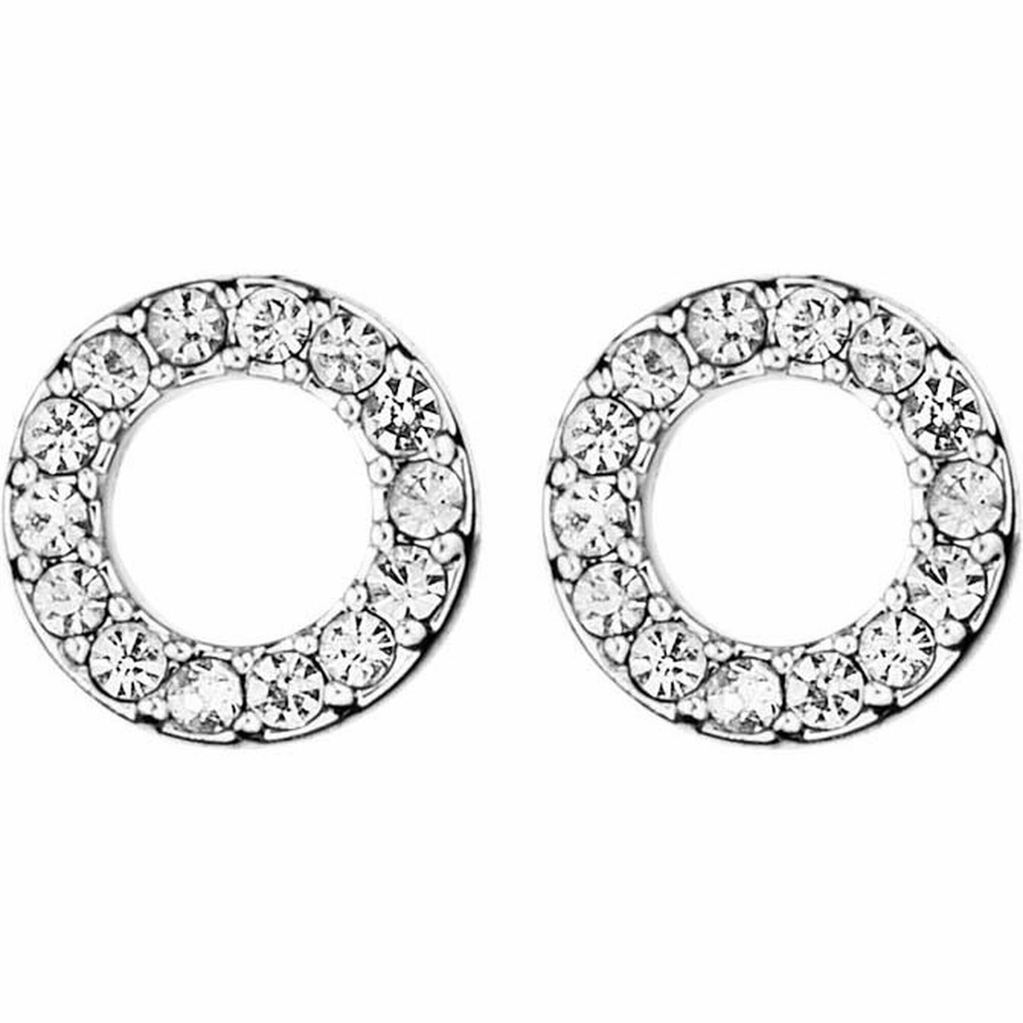 Серьги пусеты, кристаллы Swarovski