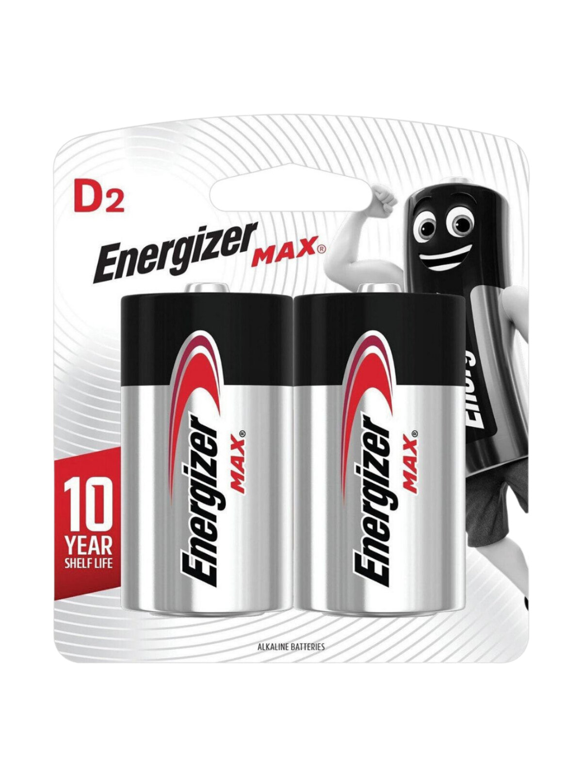 Батарейки щелочные D ENERGIZER MAX LR20 E95 MN1300 блистер 2 шт