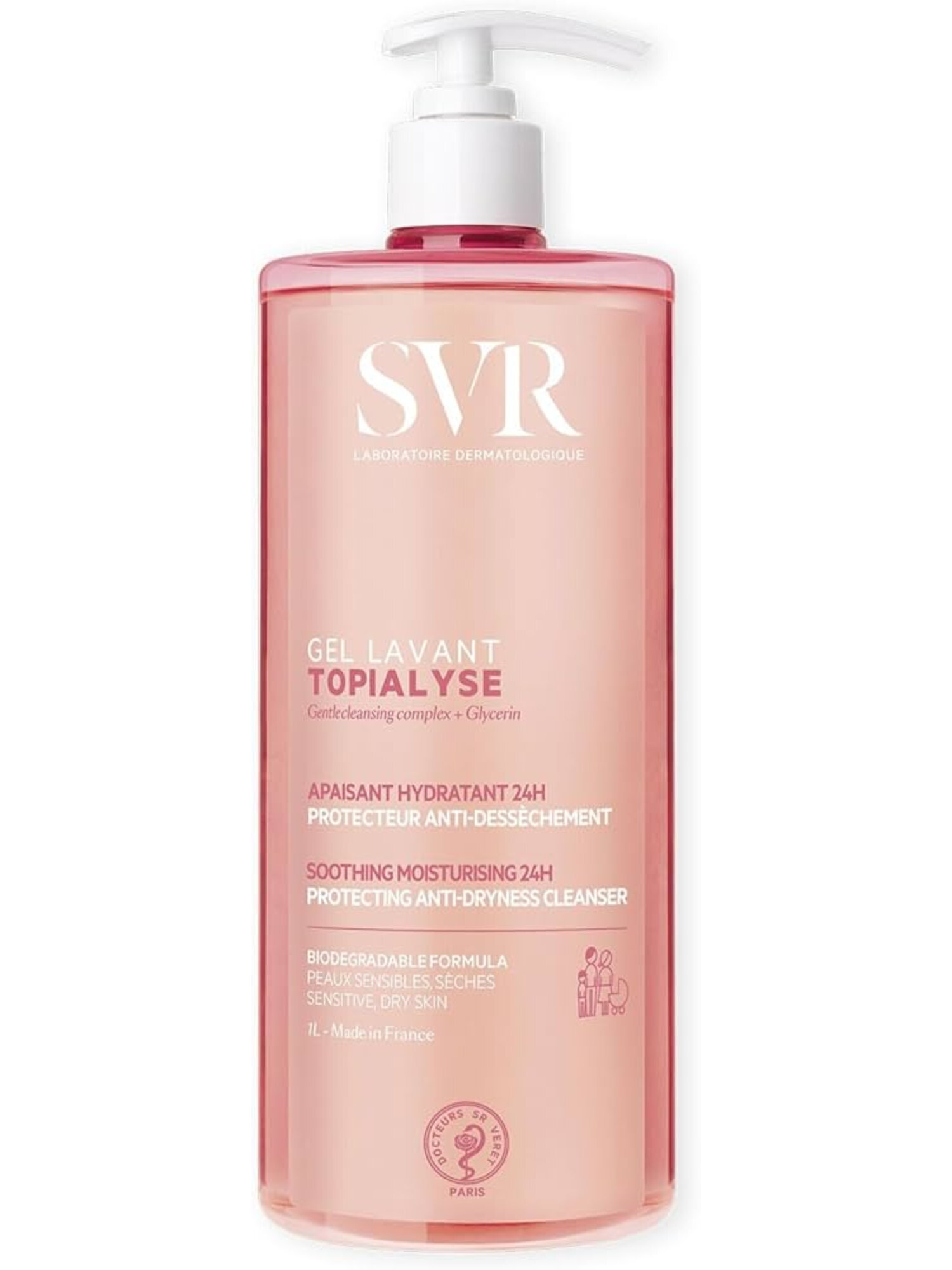SVR Очищающий гель для душа для сухой и чувствительной кожи Topialyse Gel Lavant (1000 мл)