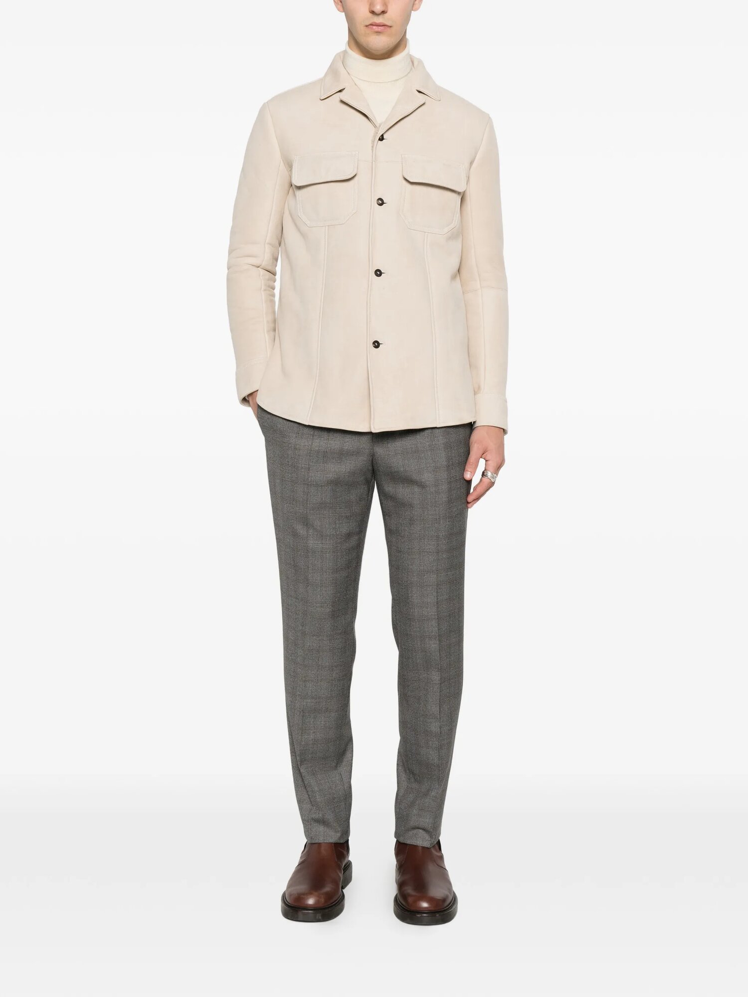 Куртка Tagliatore Button-up chest-pocket jacket, размер 48, разноцветный — фото 1