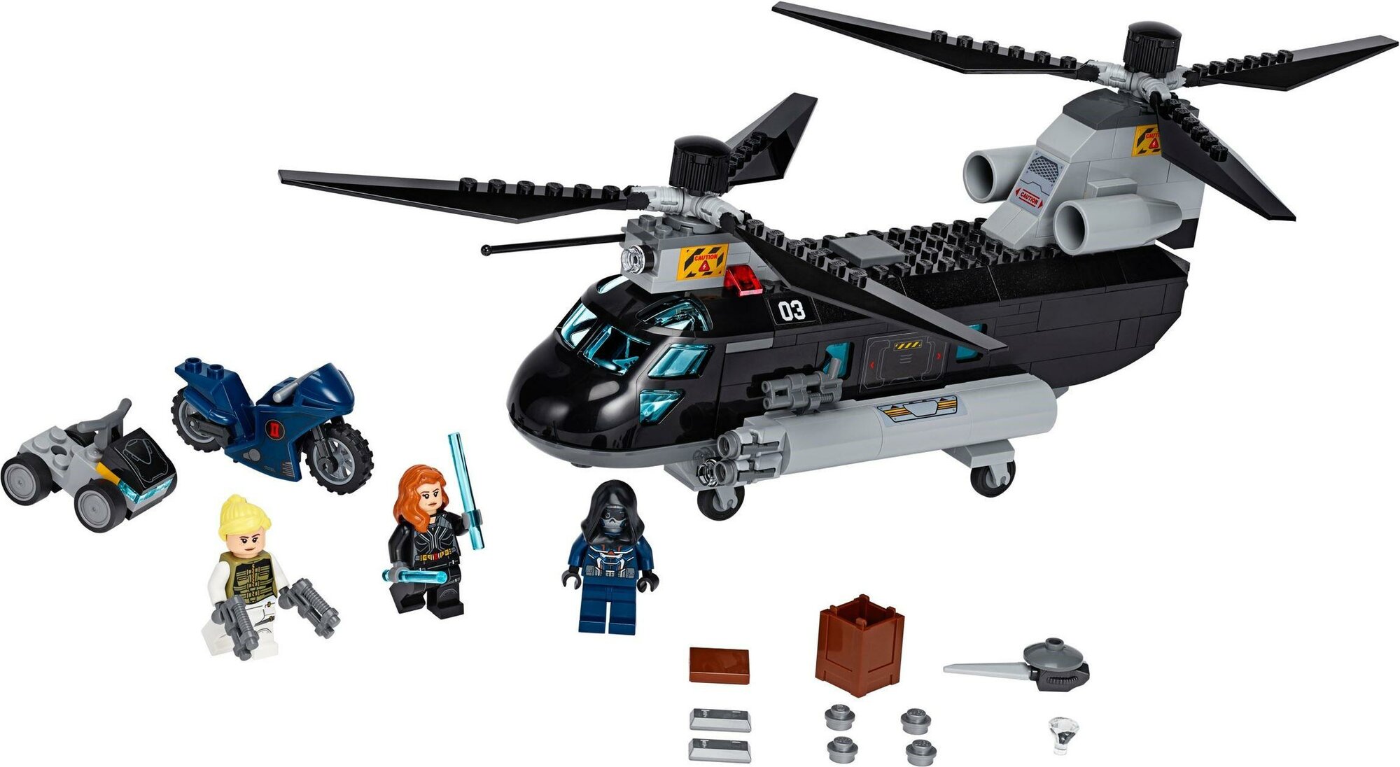 Конструктор LEGO Лего 76162 Погоня на вертолёте Чёрной вдовы