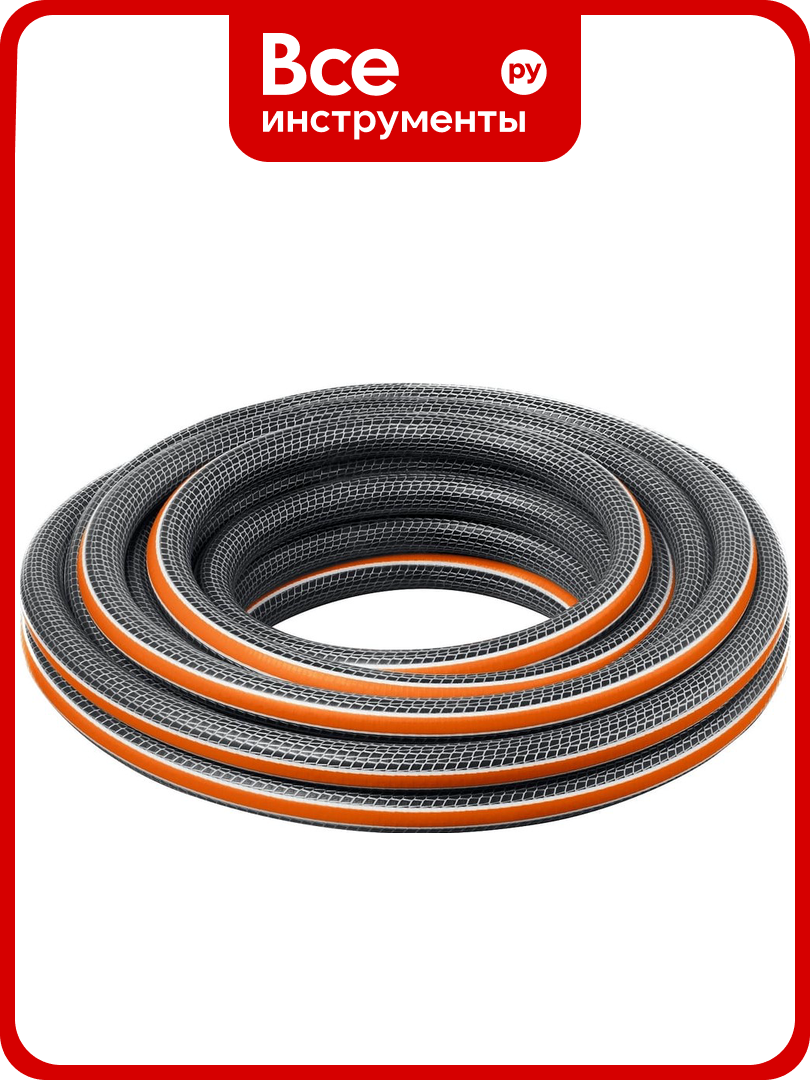 Поливочный шестислойный шланг Grinda Proline ultra 6 3/4", 15 м, 25 атм, двойное армирование 429009-3/4-15