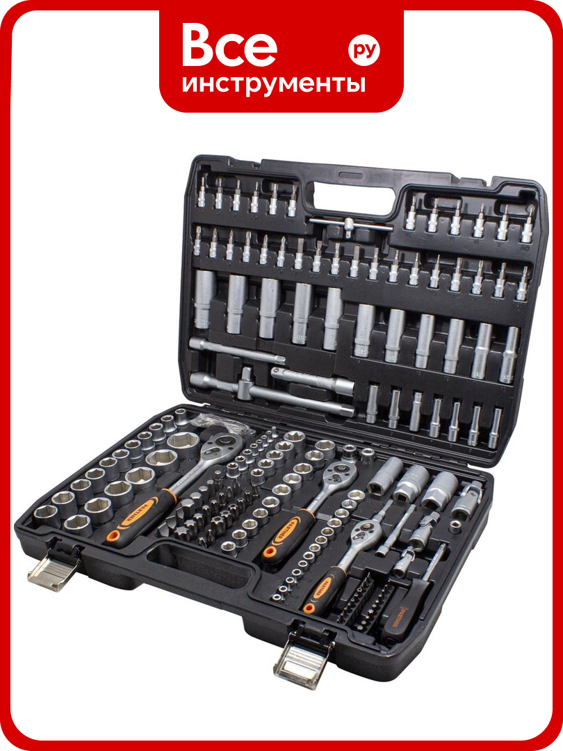 Набор инструмента Partner 1/4", 1/2", 3/8" 6-гранные, 4-32 мм, 172 предмета PA-41723-5(7733)