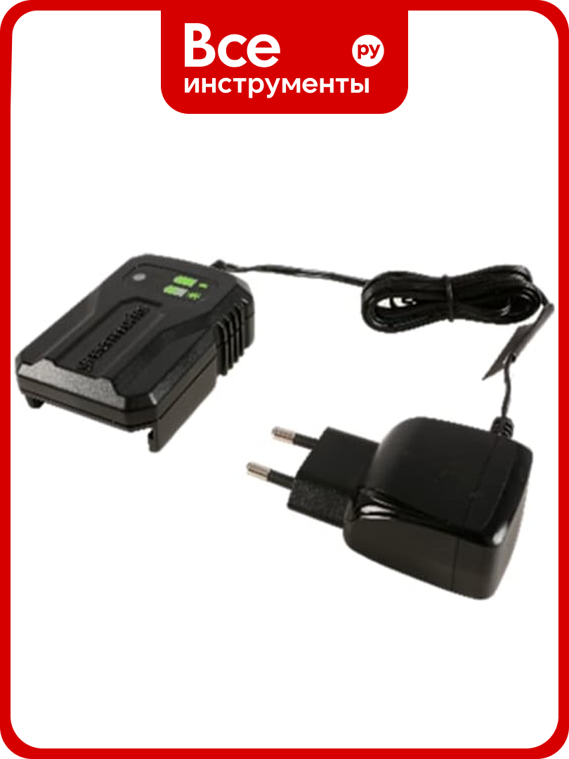 Зарядное устройство GreenWorks G24UC2, 24 В, 2 А, для литий-ионных аккумуляторов, время зарядки 60 минут