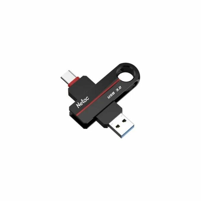 USB-флешка Netac US18 (NT03US18C-256G-32BK) USB3.2+TypeC Dual 256Gb