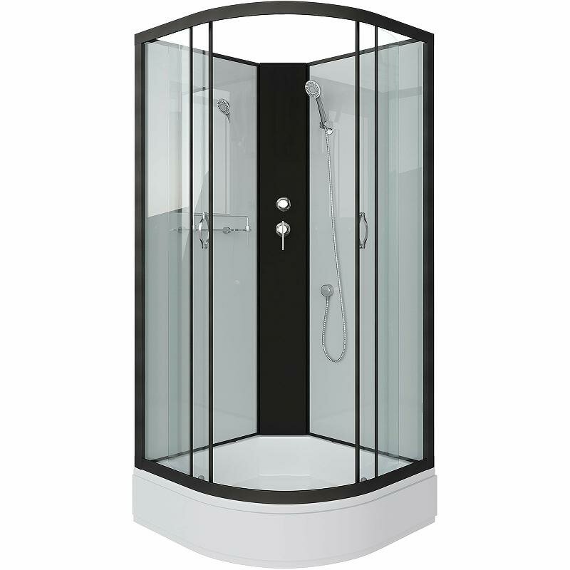 Душевая кабина Niagara Classic 80x80 67031414BK черный профиль, без гидромассажа
