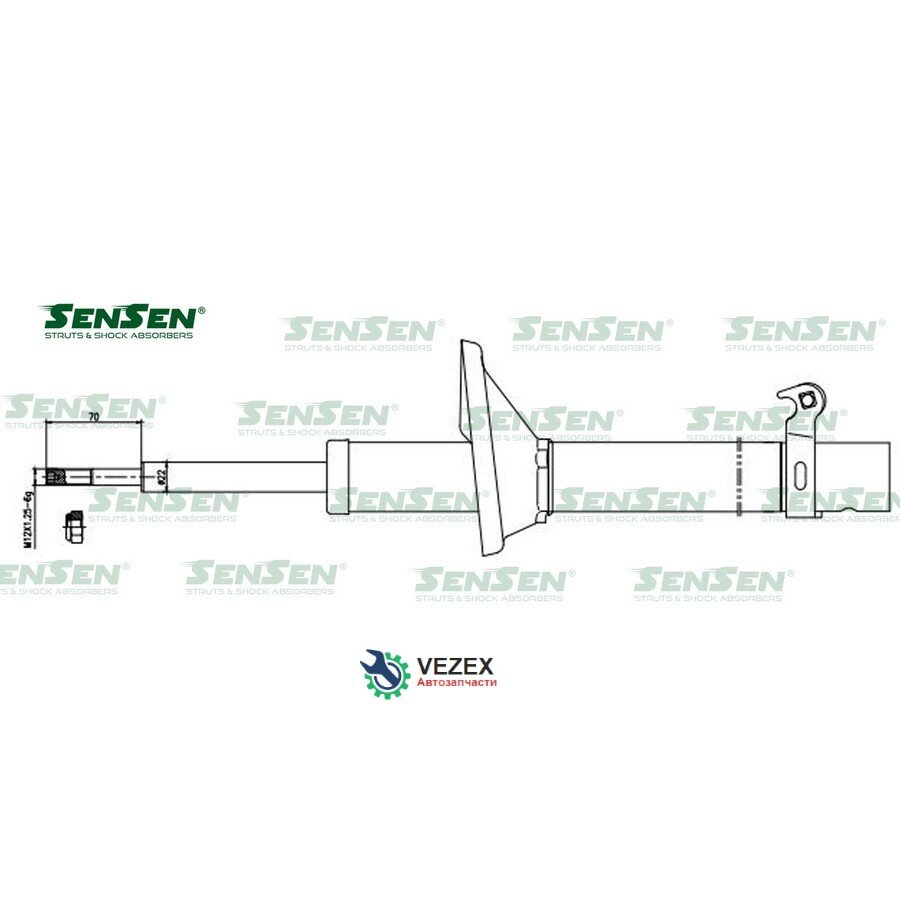 SENSEN 42141035 Амортизатор передний правый HONDA HR-V 1.6L 99-99