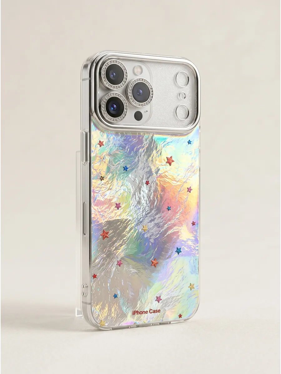 Чехол на Iphone 17 Pro Max серебренный противоударный — фото 1