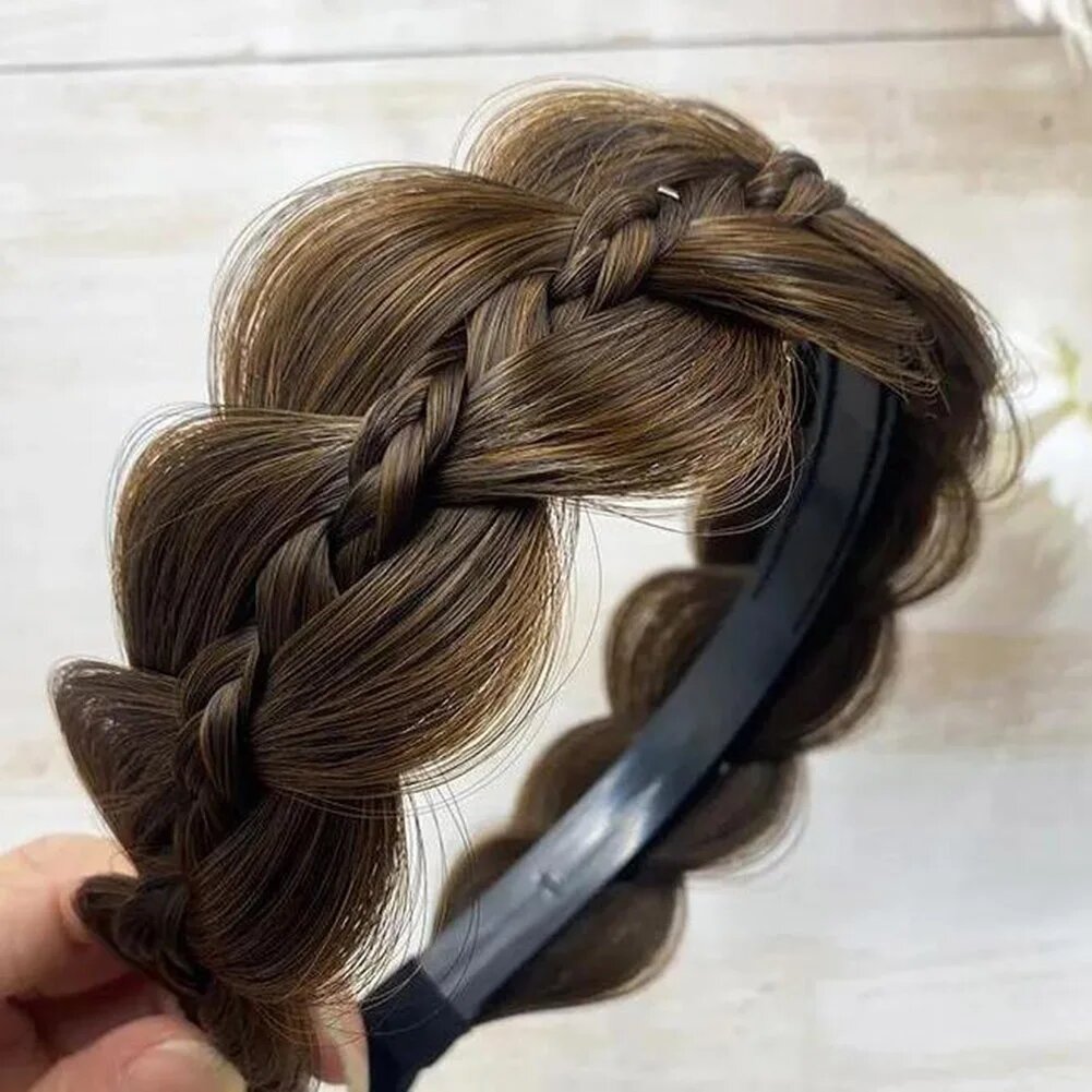 Косая повязка на голову Dark brown