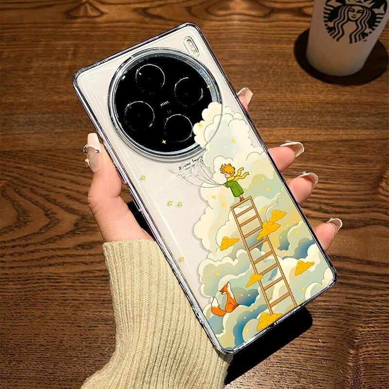Vivo X300 Ultra прозрачный ТПУ чехол с темой Облачного Маленького Принца, противоударный, легкий дизайн