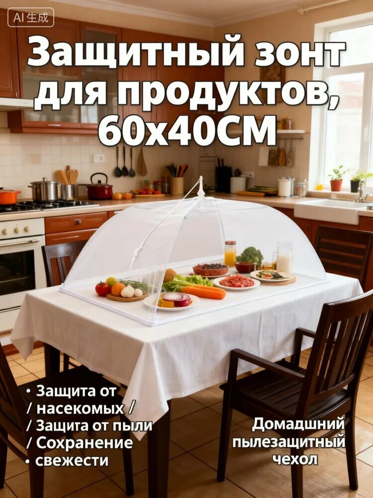 Защитный зонт для продуктов, 1 предм. на 6 перс.