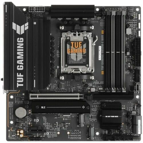 Материнская плата ASUS TUF GAMING B850M-E WIFI - AM5, AMD B850, 4xDDR5-5600 МГц, 1xPCI-Ex16, 3xM.2, Micro-ATX