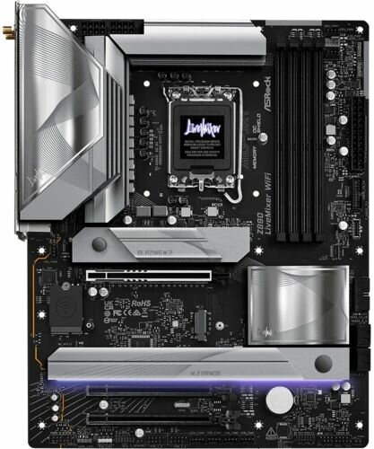 Материнская плата ASRock Z890 LiveMixer WiFi - LGA 1851, Intel Z890, 4xDDR5-5600 МГц, 1xPCI-Ex16, 4xM.2, ATX
