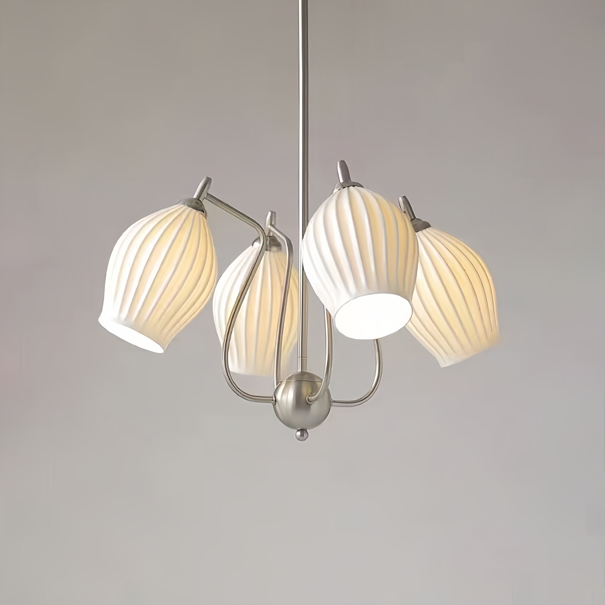 Люстра Clear Lighting, французский стиль, для разных помещений, E27,4 серебристых