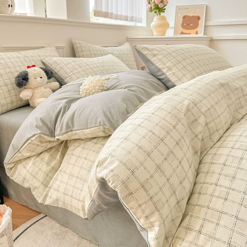 Комплект постельного белья Herlan Home Textiles 2025, новая модель, 100% чистый хлопок, четырехпредметный комплект,