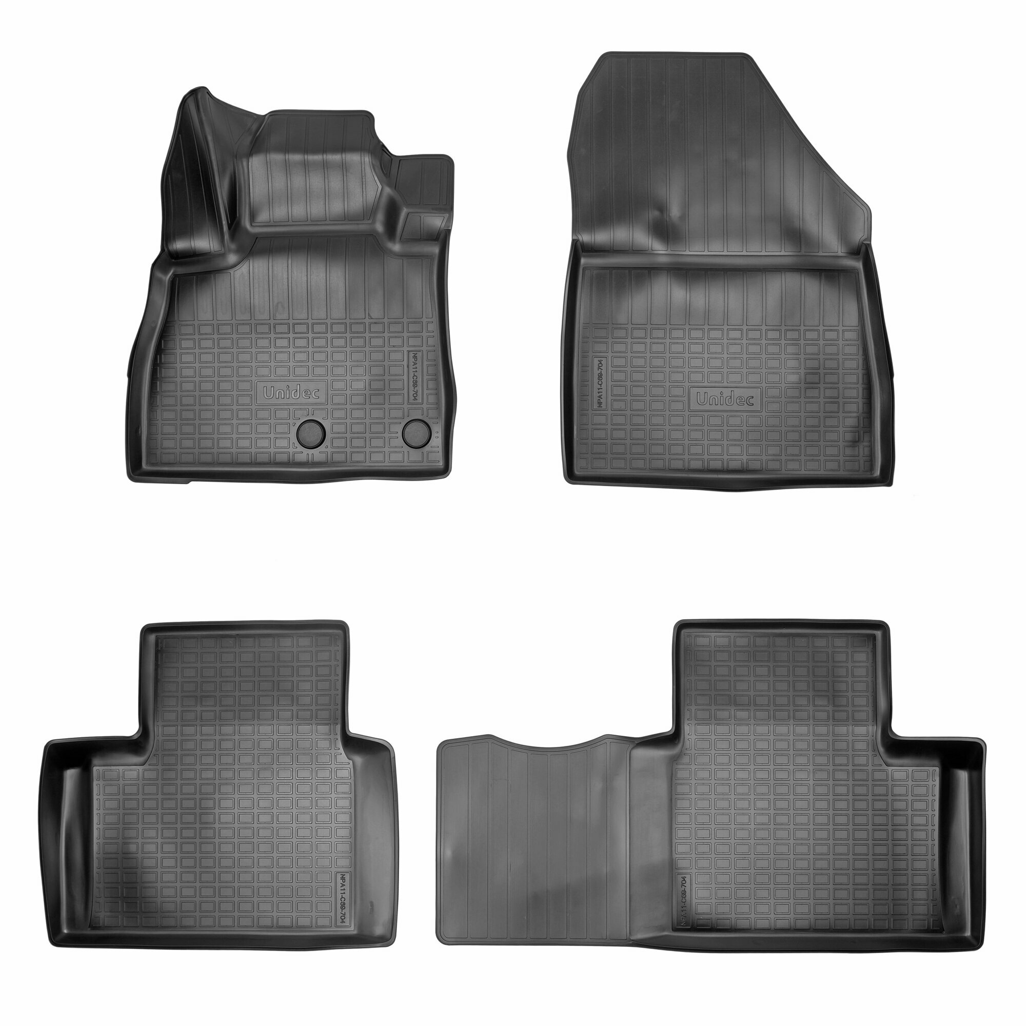 Коврики салона (полиуретан) Renault Scenic IV (2016) (1,2 ряд)