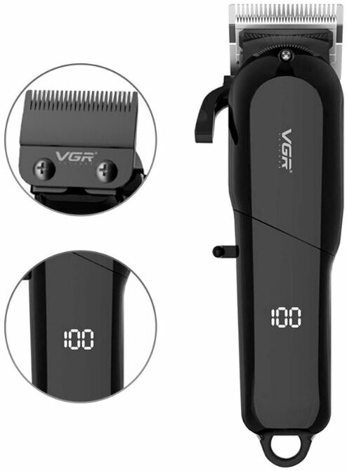 Триммер VGR Voyager V-118 Professional Hair Clipper, Цвет товара-черный
