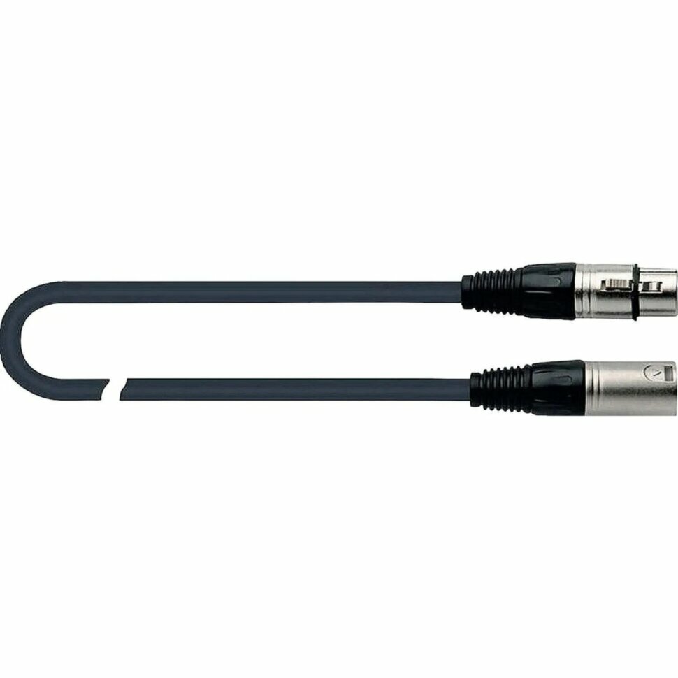 Кабель QUIK LOK MX775-5, микрофонный, 5м, XLR/F-XLR/M, черный (MX/775-5), 1592643