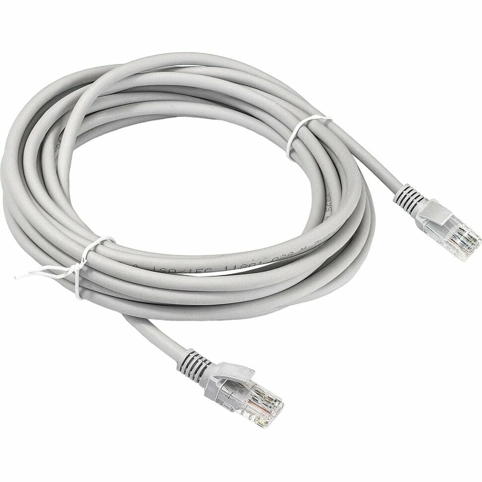 Патч-корд ExeGate UTP-RJ45-RJ45-C6-CU-5M-GY, cat.6, 5м, серый 