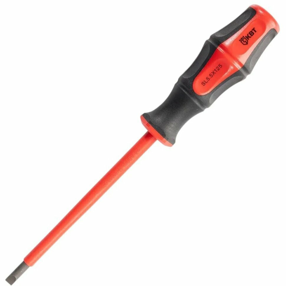 Отвертка диэлектрическая SL5.5x125 серия профи (КВТ) 78610, 2370670