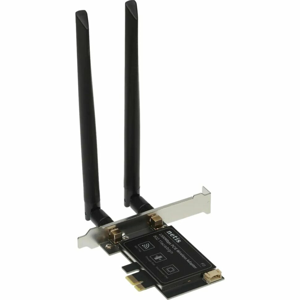 Сетевой адаптер WiFi Netis F0 AC1300 PCI Express, 2358569