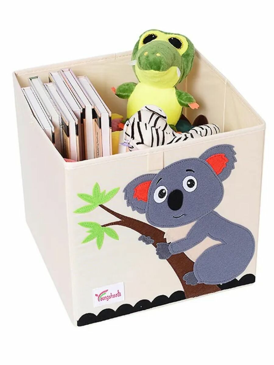 Короб стеллажный Коала, кофр для хранения игрушек и вещей . 1шт 33х33х33 см