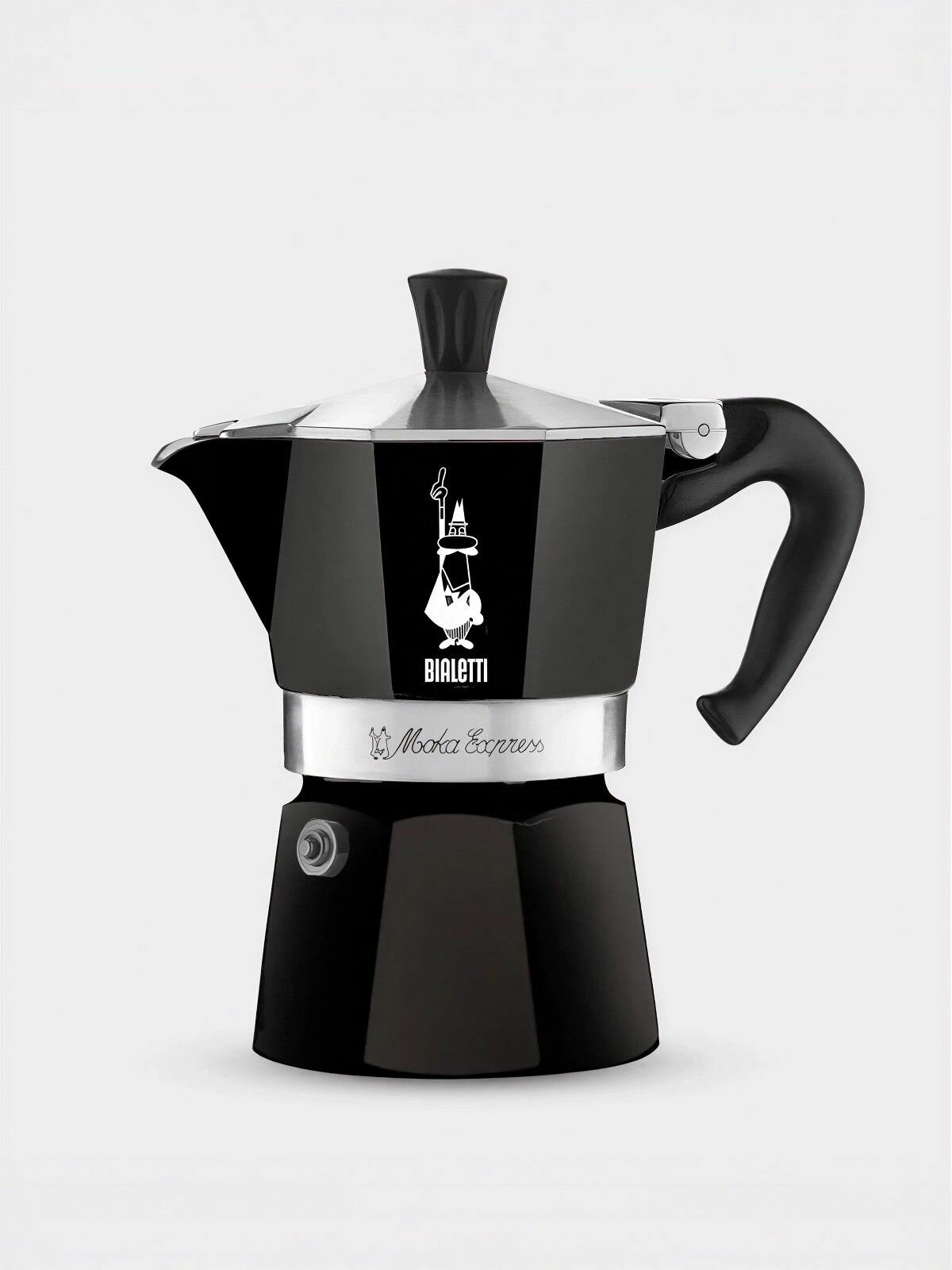 Гейзерная кофеварка Bialetti Moka Express Black на 3 порции, Италия