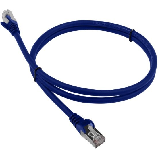 Патч-корд Lanmaster RJ45 - RJ45, 4 пары, FTP, категория 6, 5 м, синий, LSZH