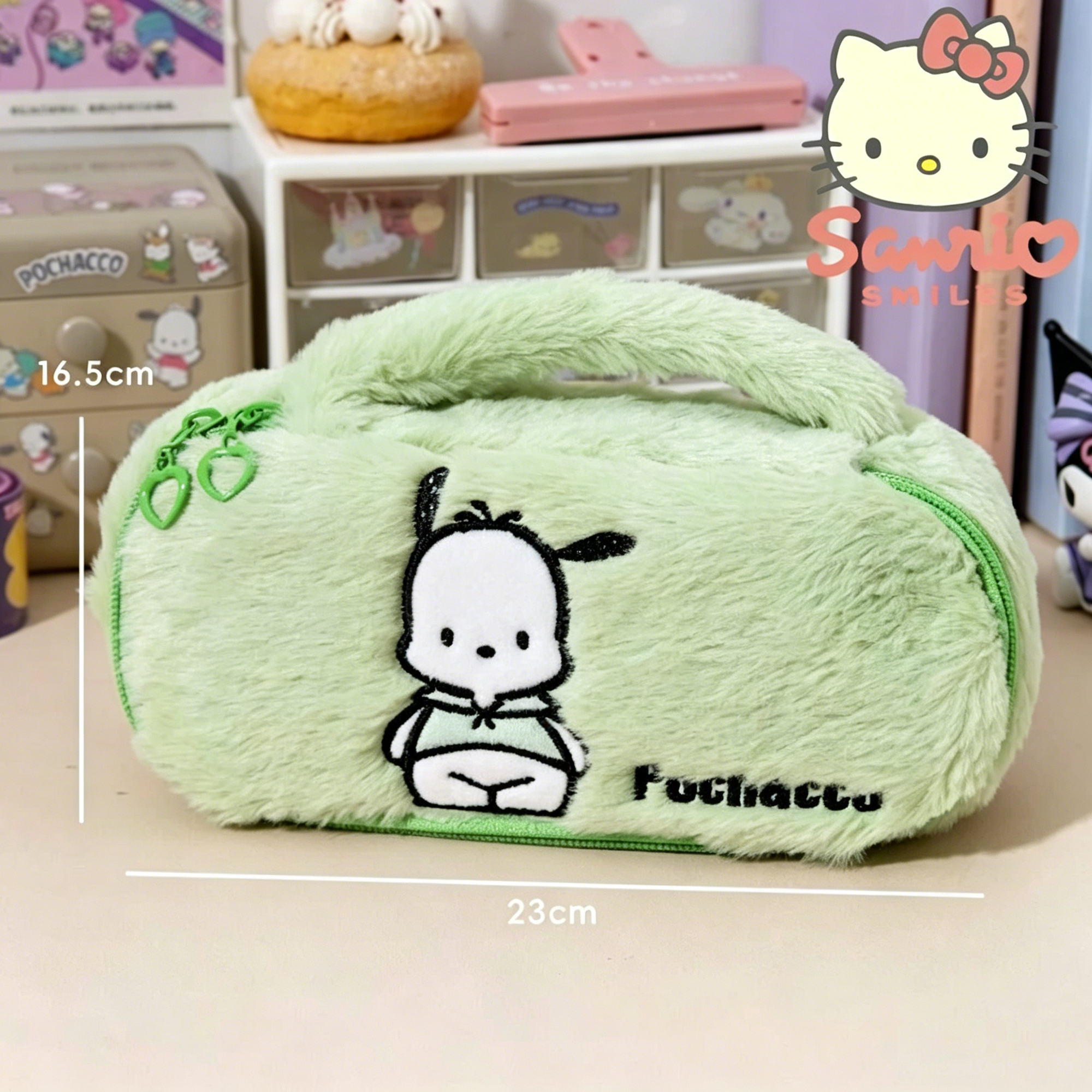 Санрио Почакко Оригинальный Плюшевый пенал в виде Pochacco от Sanrio YZ