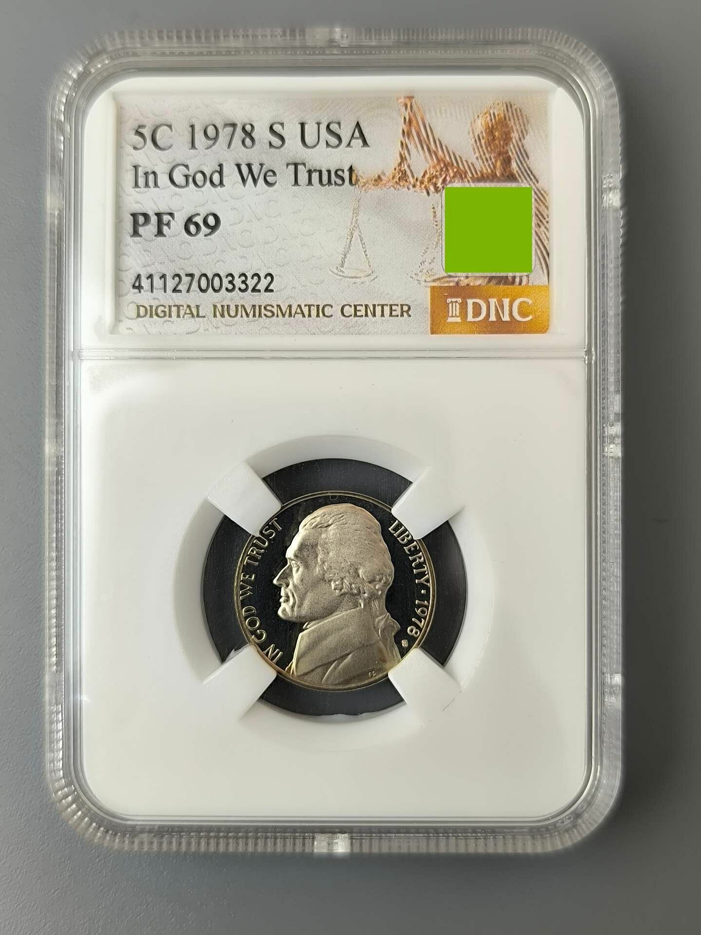 Монета 5 центов США 1978 г. "Jefferson Nickel"