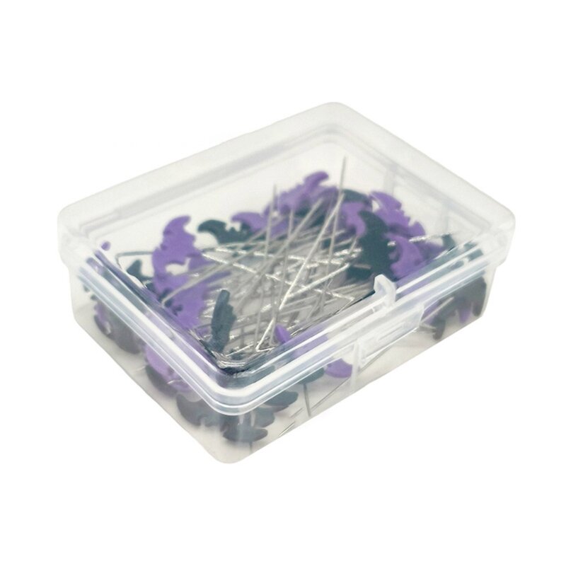 50/100pcs Halloween Bat Sewing Pins for Dressmaker Embroidery Patchwork Tool Dressmaking Pins Needle DIY Accessories