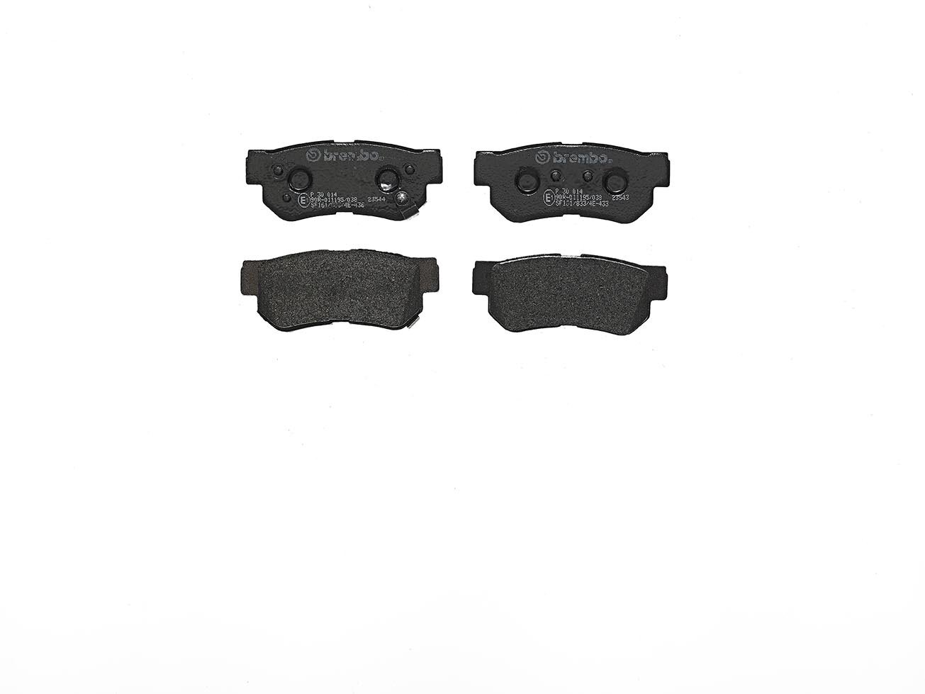 Колодки тормозные задние BREMBO P30014