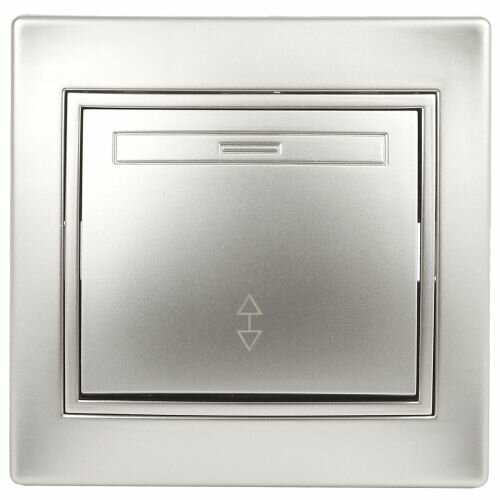 Переключатель 1-кл. СП Plano 10А IP20 1-103-03 250В алюм. Intro Б0053746
