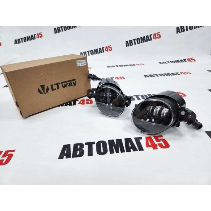 LTway Фары противотуманные Nissan LED 50W 4000LM 6000K с ушами 2шт гарантия 3мес