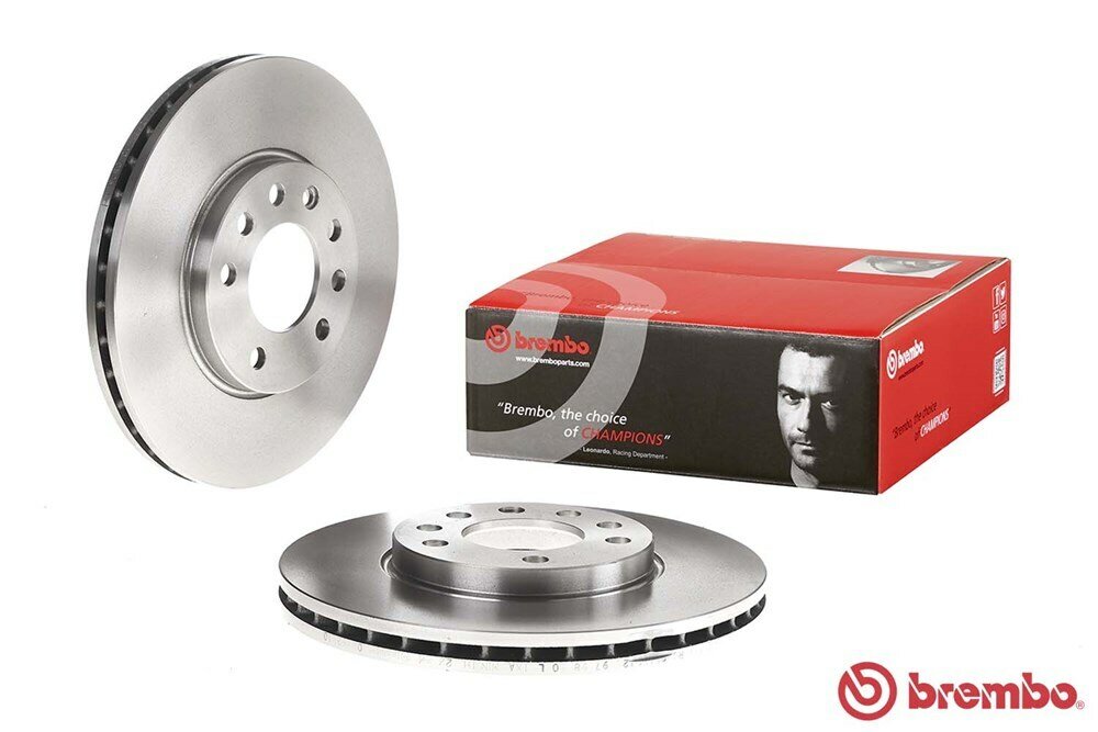 Диск тормозной вентилируемый передний BREMBO (09.7629.10) Prime Standard
