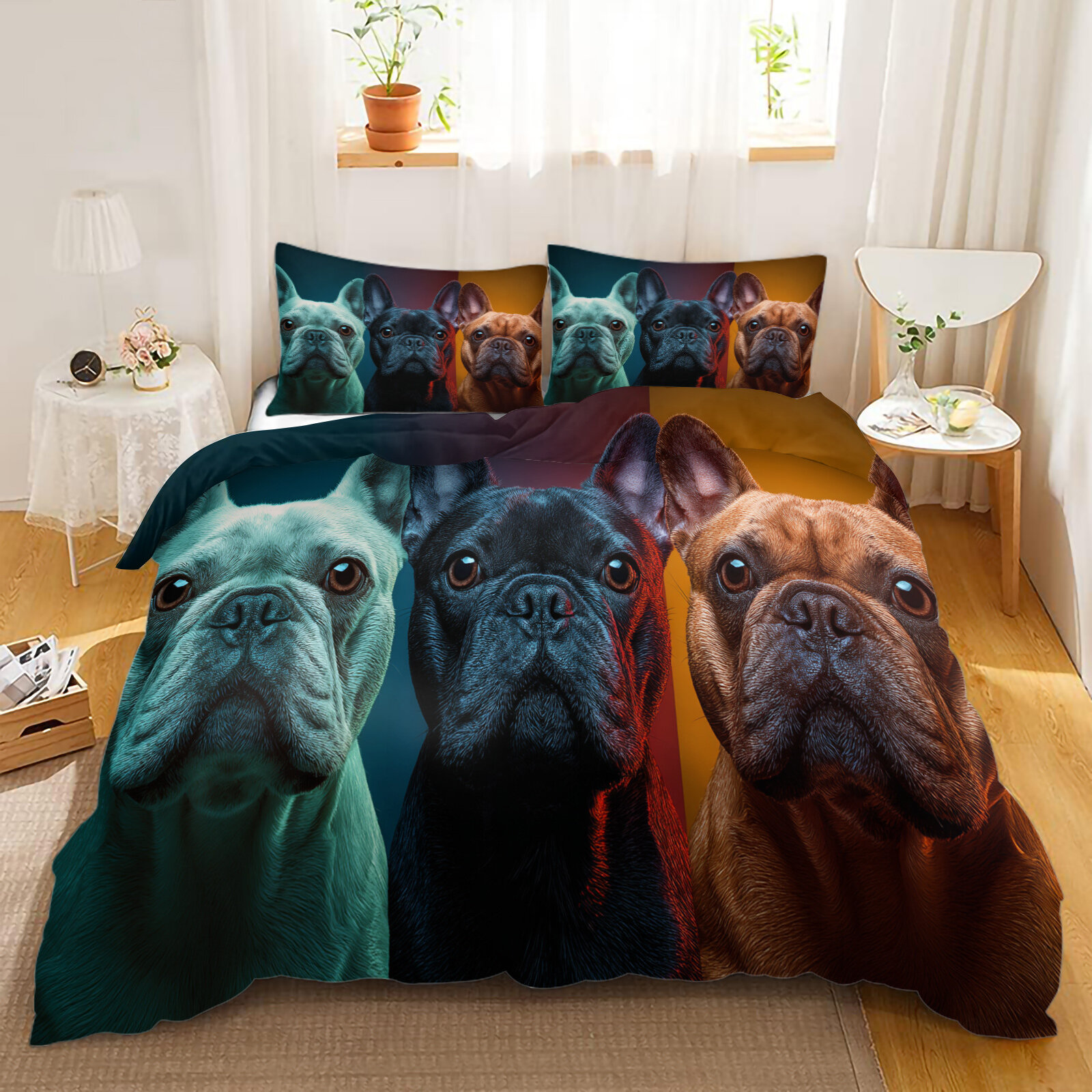 Животное Комплект постельного белья 1.5/2-сп/Евро 3 предмета 175x215cm Животное Mикрофибра 2 наволочки 70х70