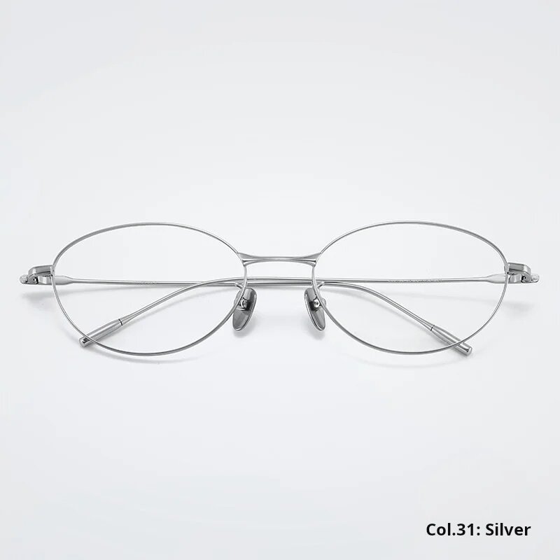 MOMOJA Женские очки-авиаторы из титана Silver, Серебряный