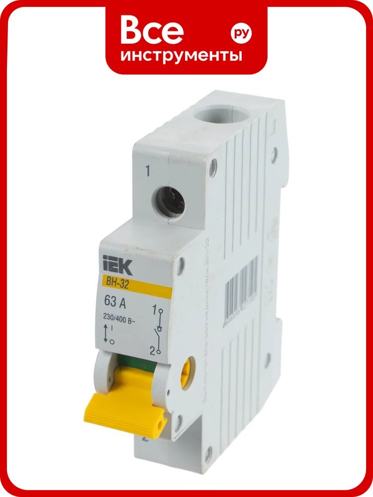 Выключатель нагрузки IEK ВН-32 63А/1П ИЭК MNV10-1-063