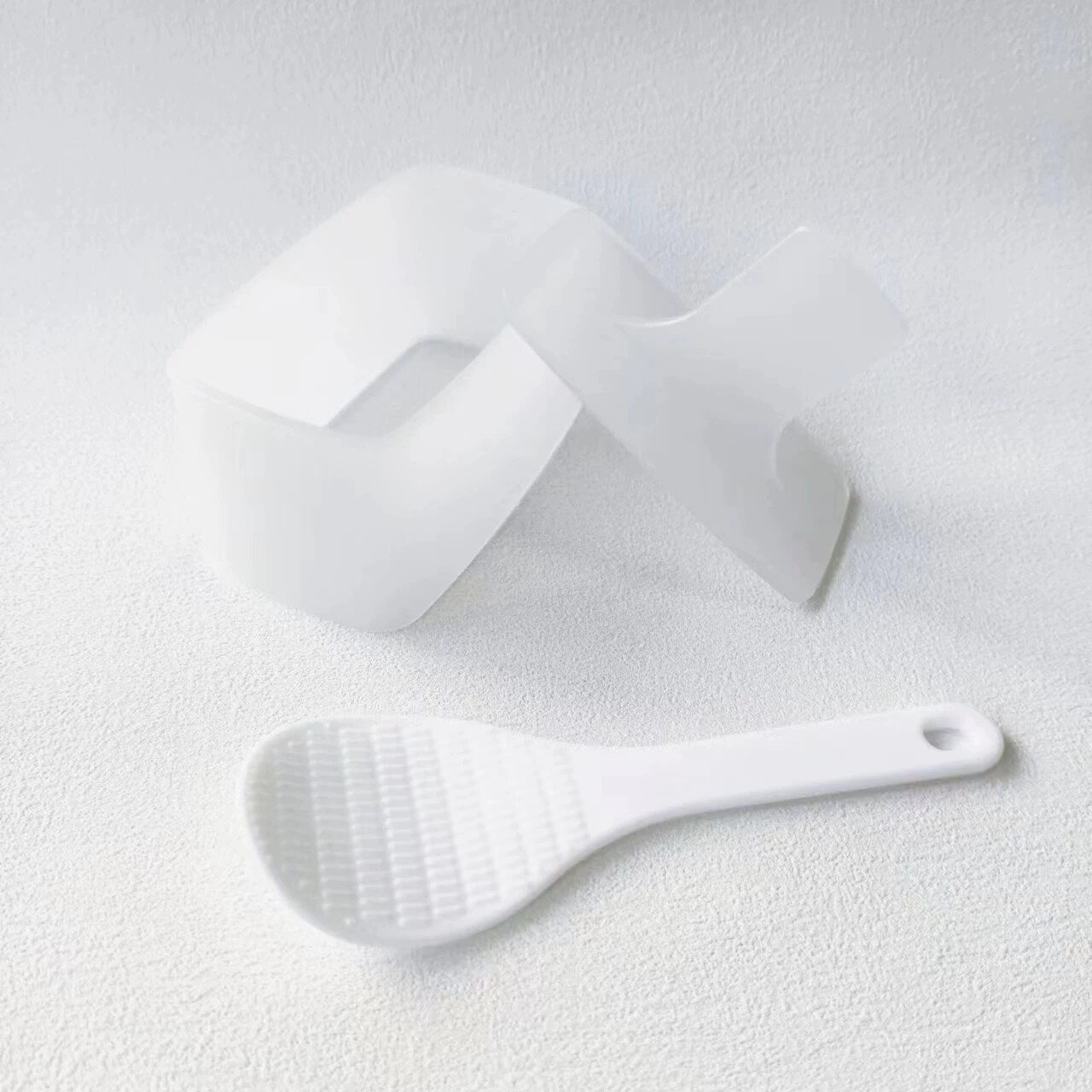 Прямоугольные формы для суши (2 шт.) с ложкой для риса, прозрачные, из пищевого пластика, для многослойных рисовых шариков и суши