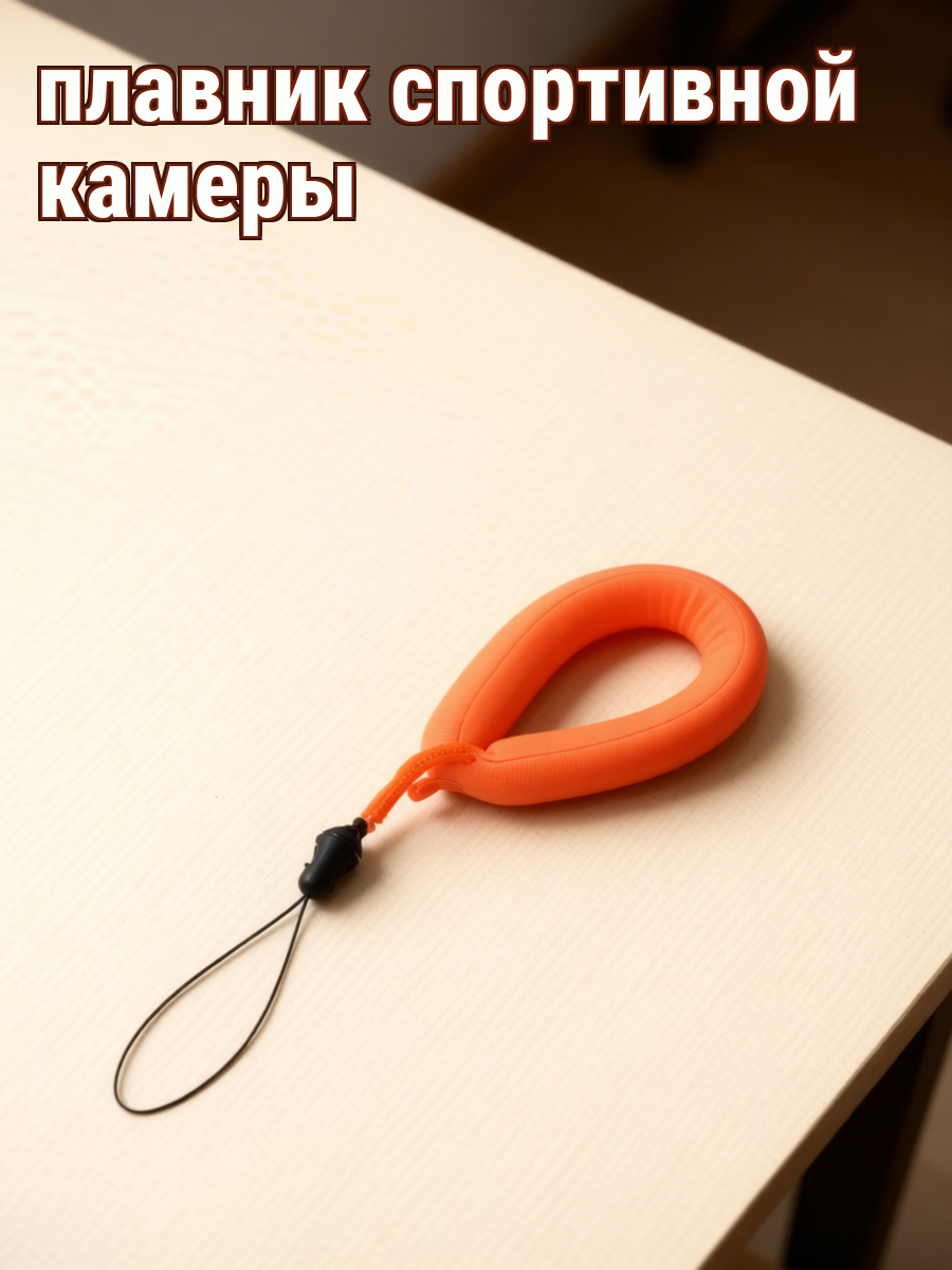 Плавающий Ремень Для Камеры С Трёхсторонней Защитой От Падения Водостойкий Оранжевый 19 50X9 00X2 30CM