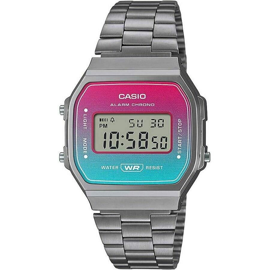 Наручные часы CASIO, серый, серебряный, розовый, бирюзовый