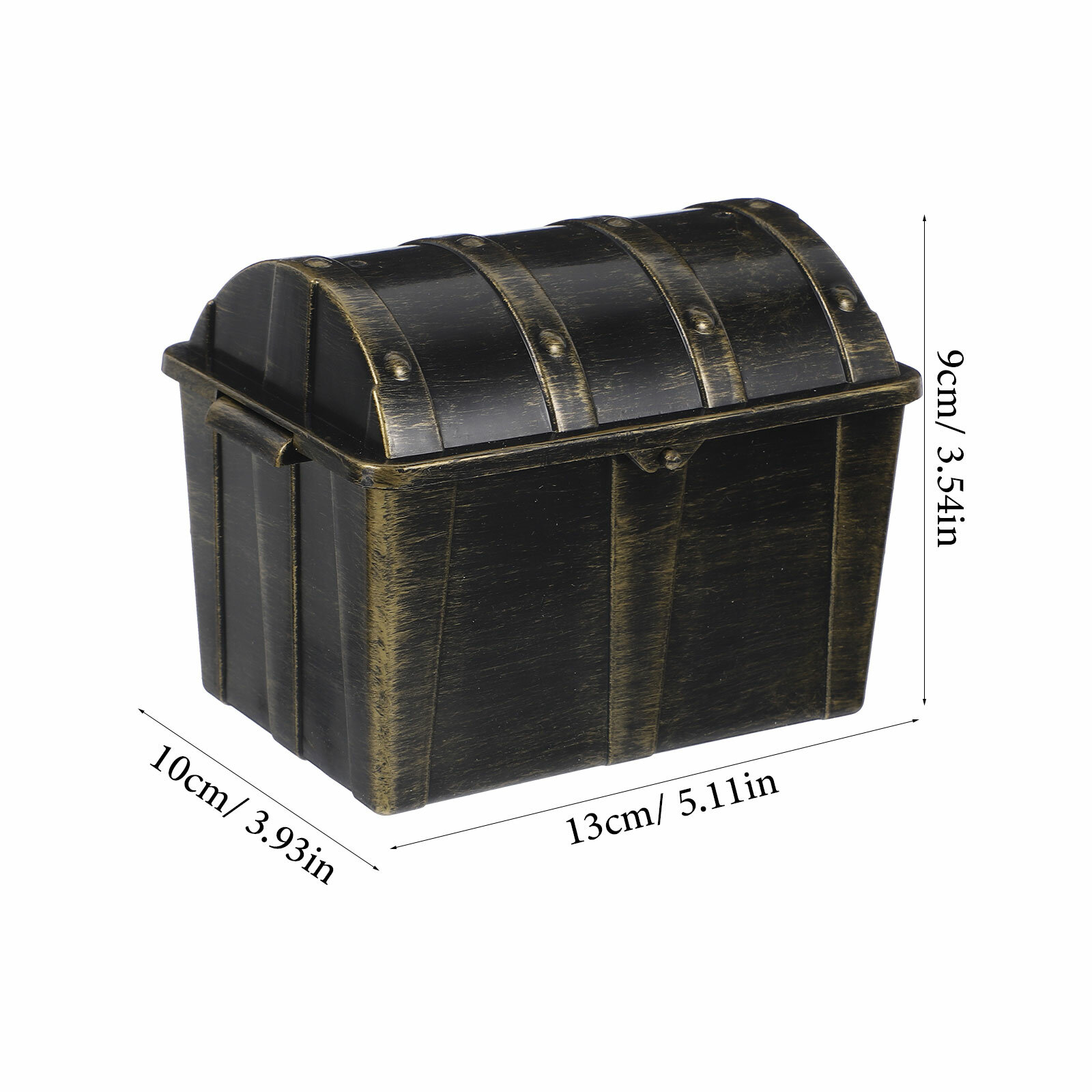Коробка Сокровищ Пирата Мини Черная Пластиковая Коробка Для Игрушек 13X10Cm