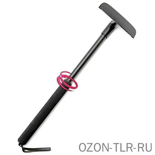 Безопасное бритье спины устройством с подвижной ручкой