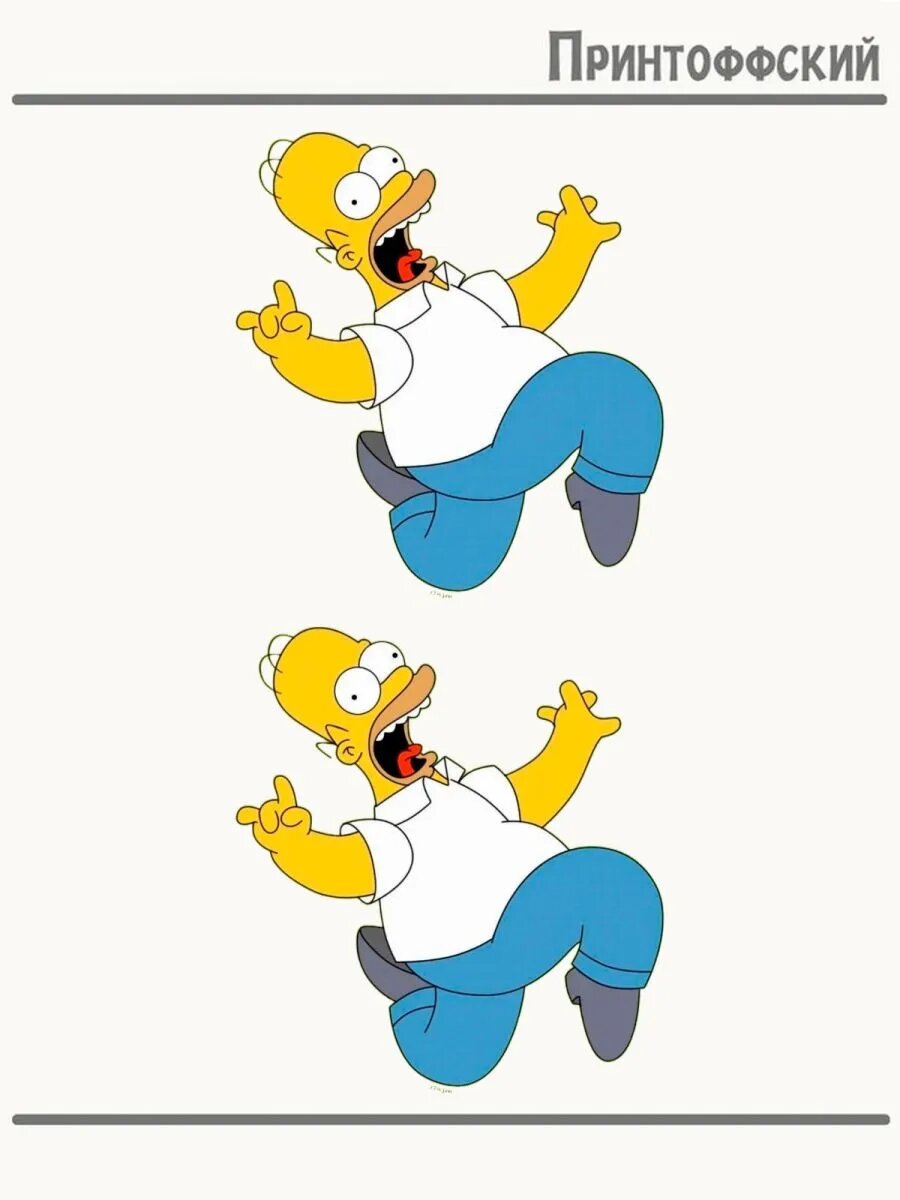 2-е (Две) Термонаклейки Симпсоны/The Simpsons