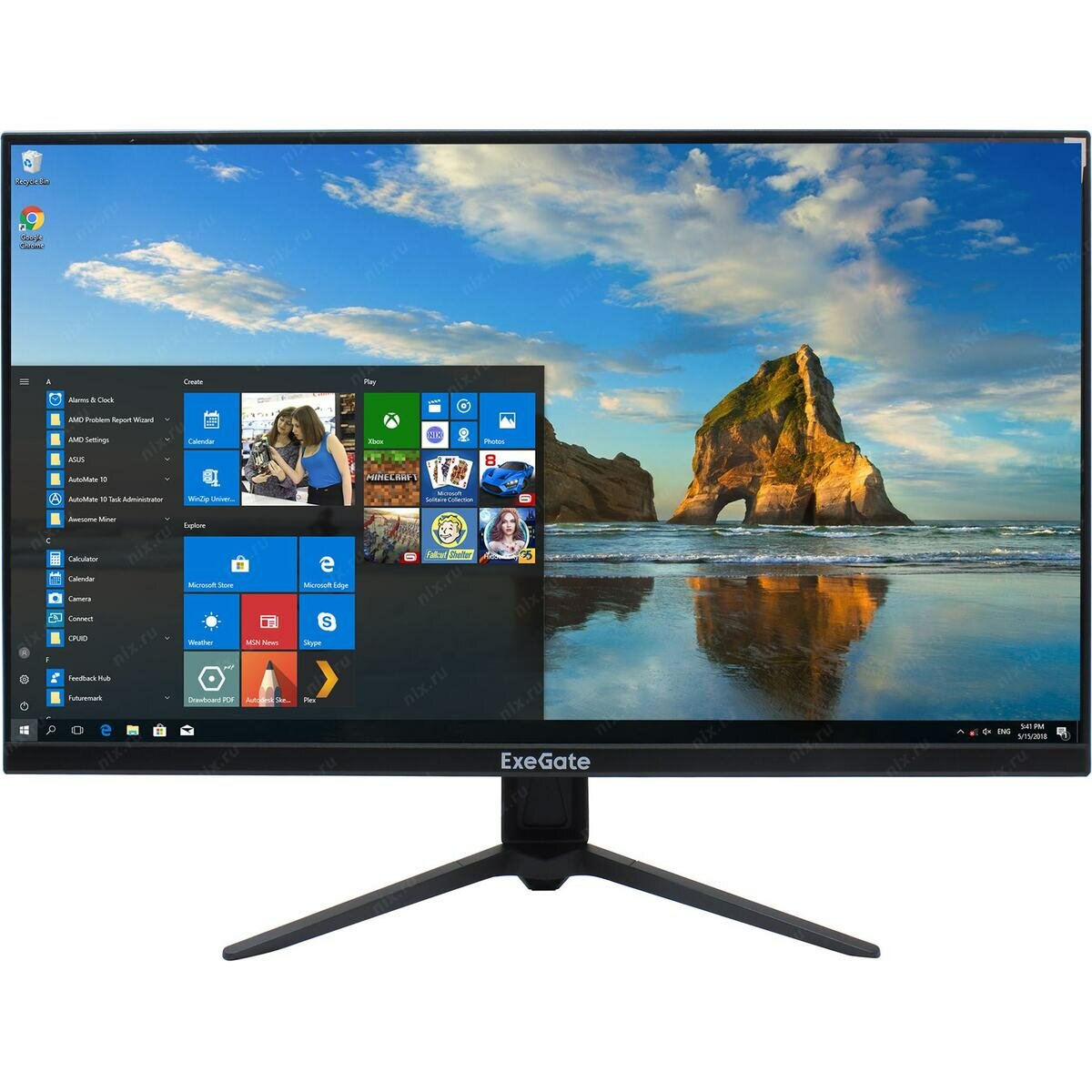 27" ЖК монитор ExeGate SuperView EH2707 (LCD, 1920x1080, D-Sub, HDMI) EX298355RUS — фото 1