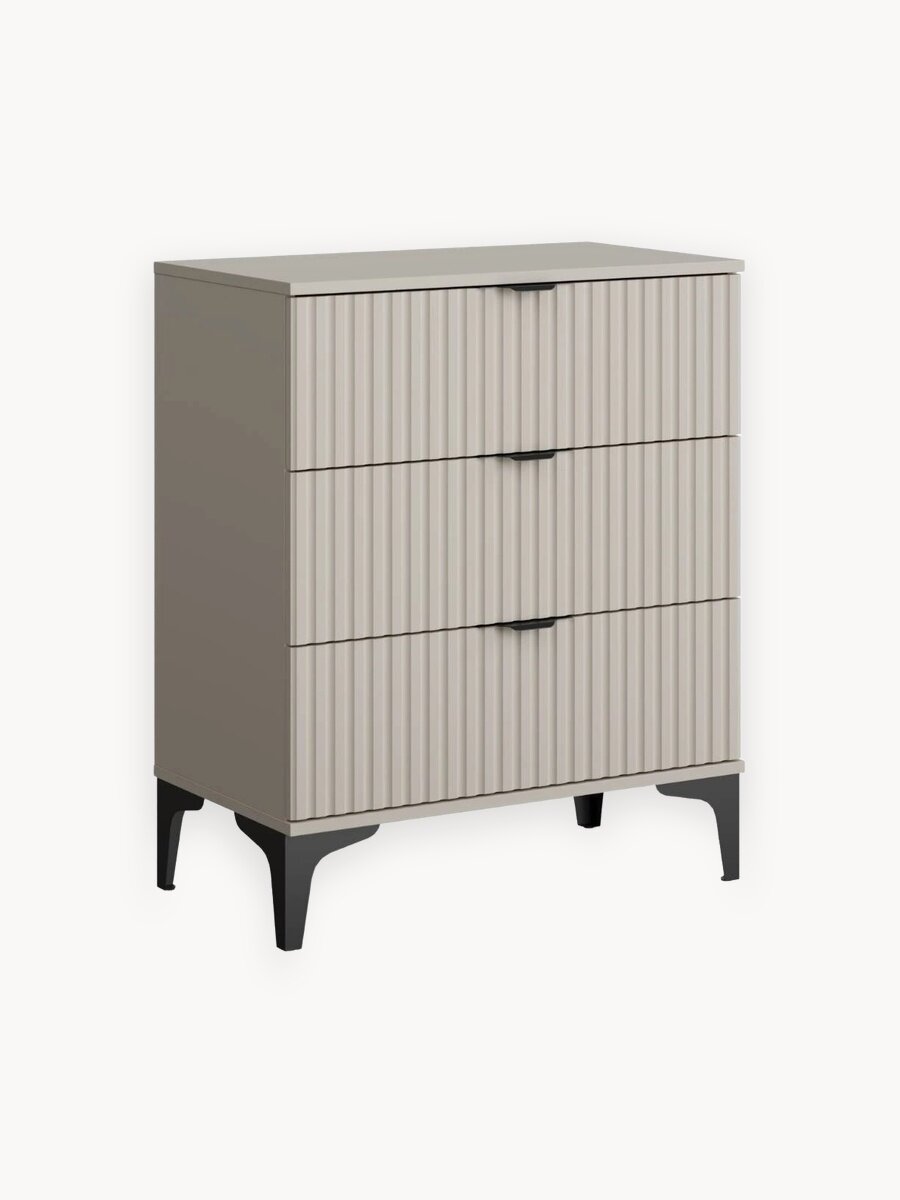 Комод RIDBERG ANDRE 3Я (Cashmire/Black)