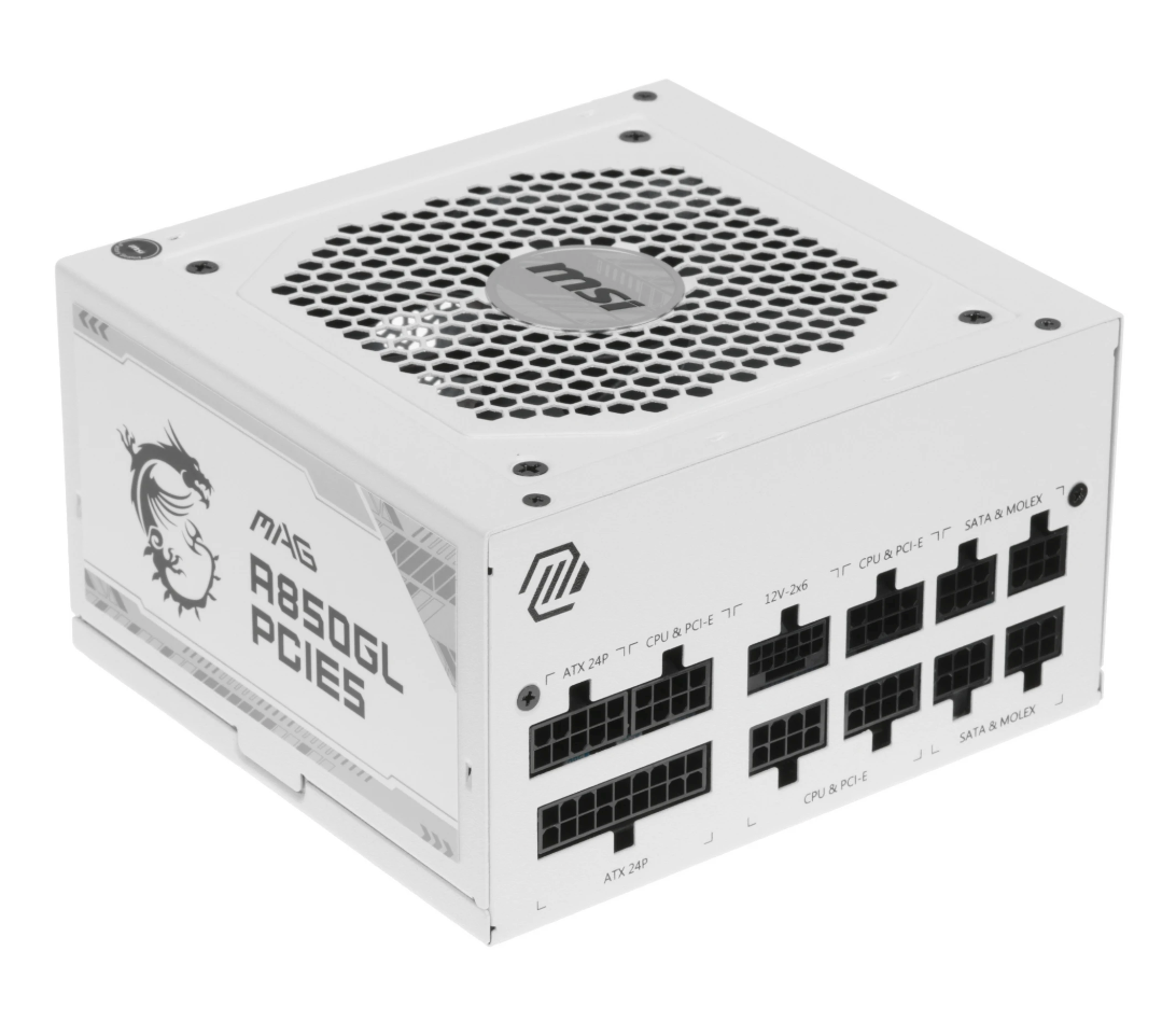 Блок питания MSI ATX 850W MAG A850GL PCIE5 WHITE