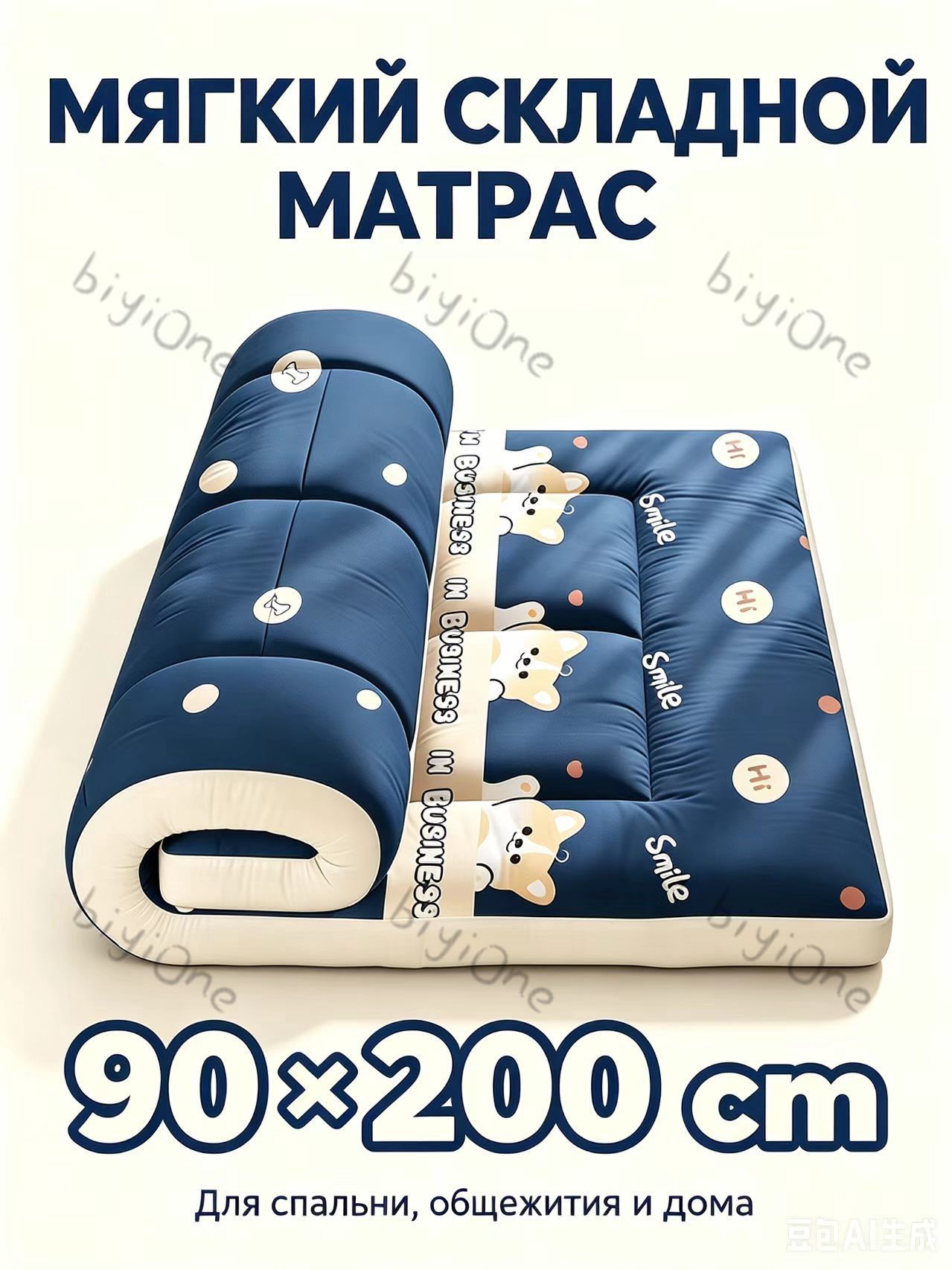 Матрас, Беспружинный, 91х202 см，Мягкий матрас для домашнего татами